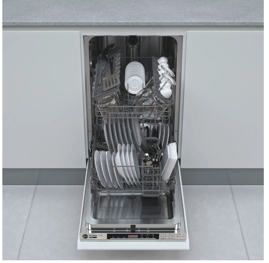 Hoover HDIH2T1047 Fully Integrated Slimline Dishwasher - Stainless Ste