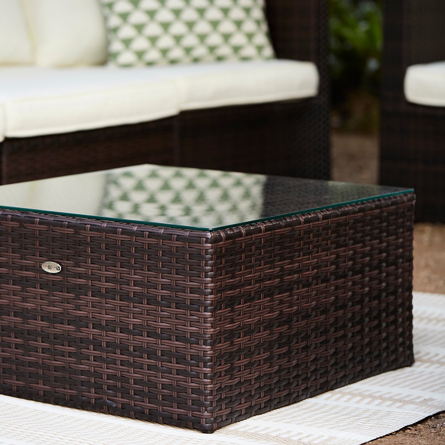 Alice's Garden Benito rattan and aluminium 5-seater garden sofa se cho