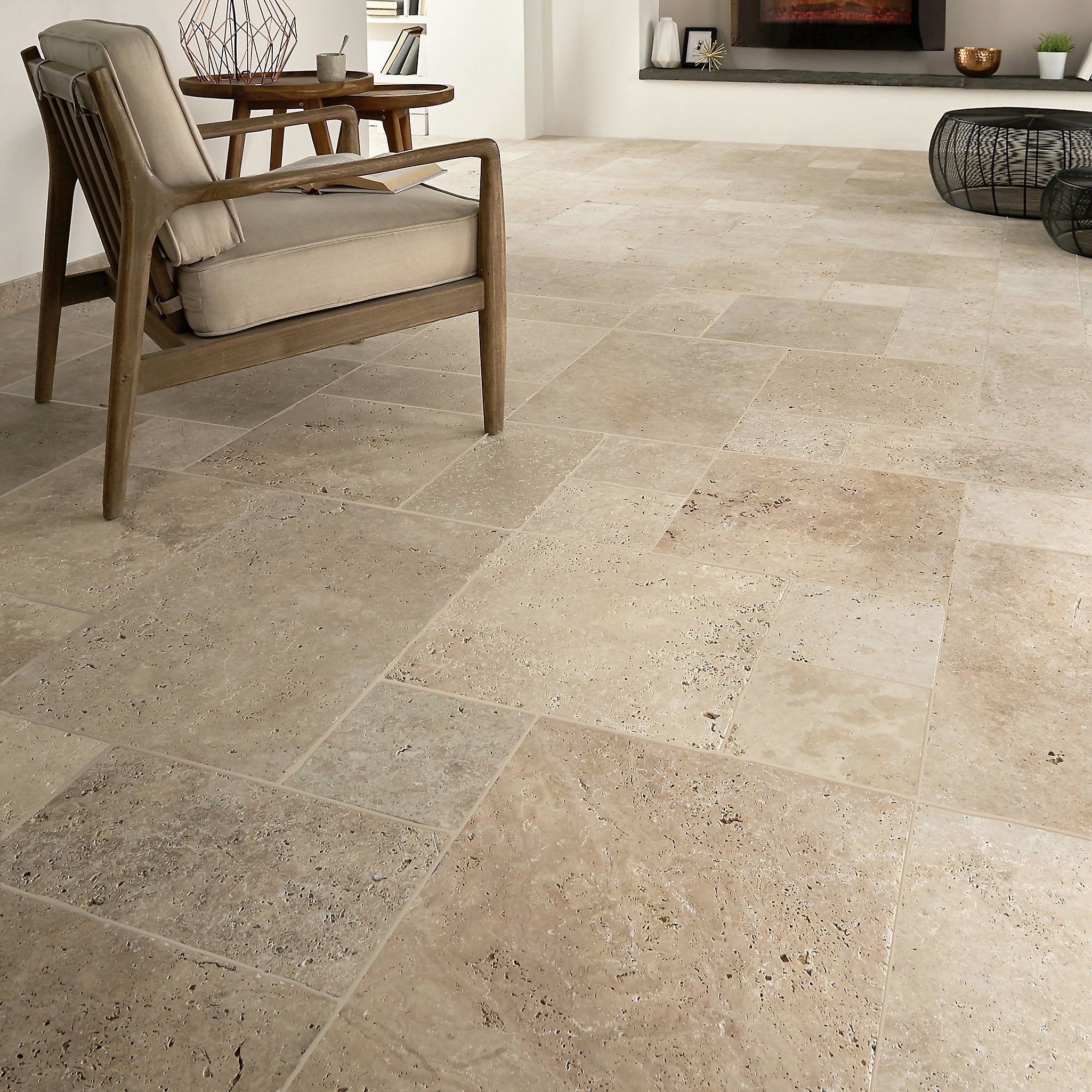 Tumbled Floor Tiles Claros Silver Tumbled Travertine Wall And Floor